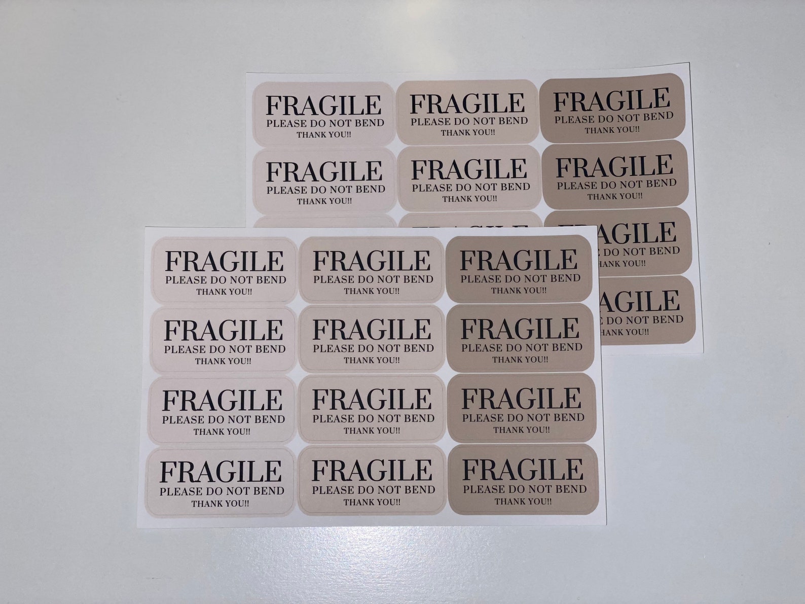 Please Do Not Bend Stickers Fragile Packaging Labels - Etsy