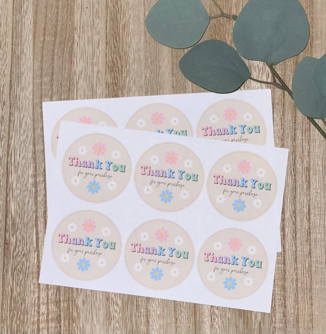 Thank You for Your Purchase Sticker | Thank You Small Business Stickers ...