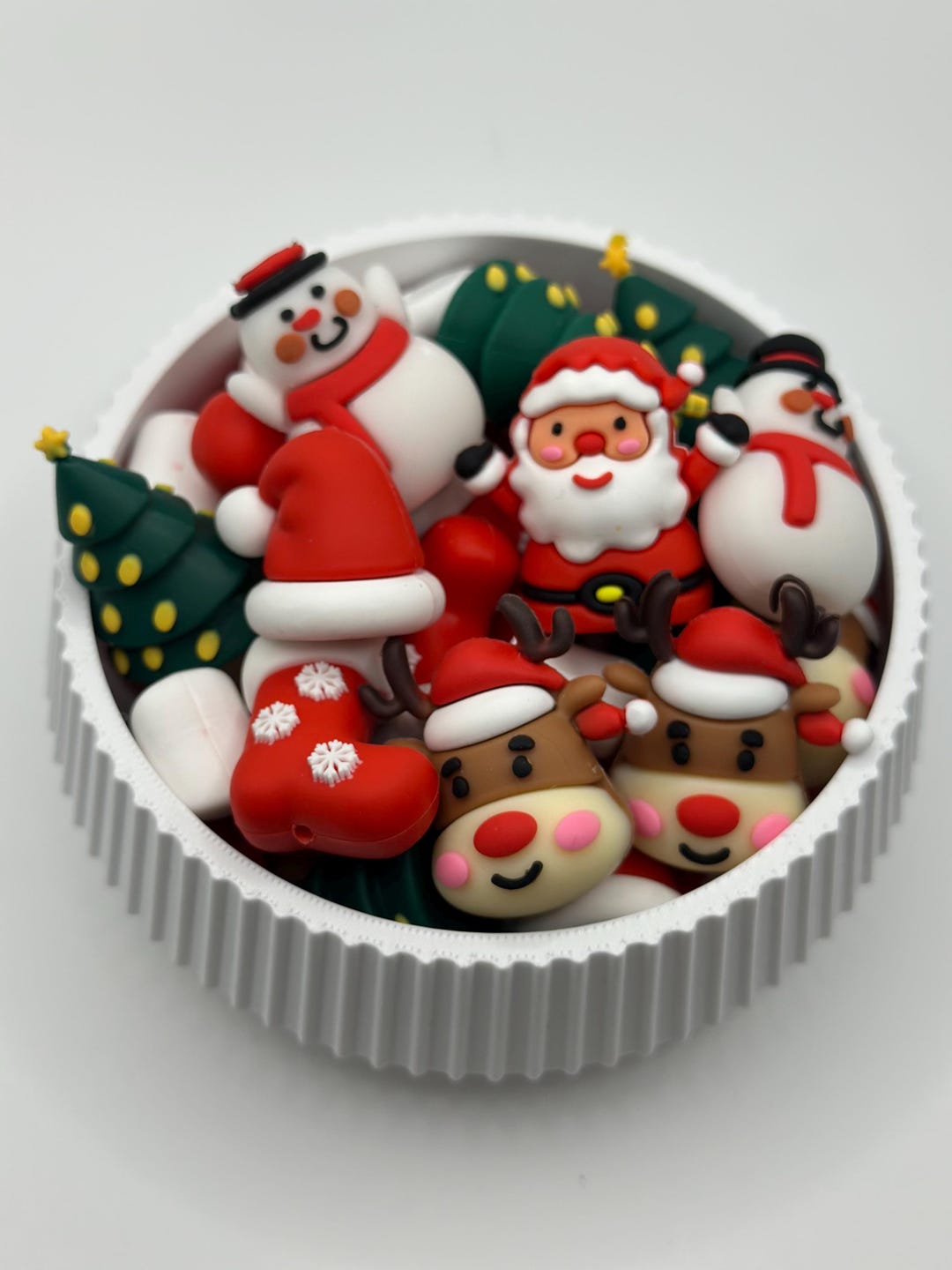 Silicone Focal for Beadable Pens, 3D Christmas Santa Focal Bead, Santa ...
