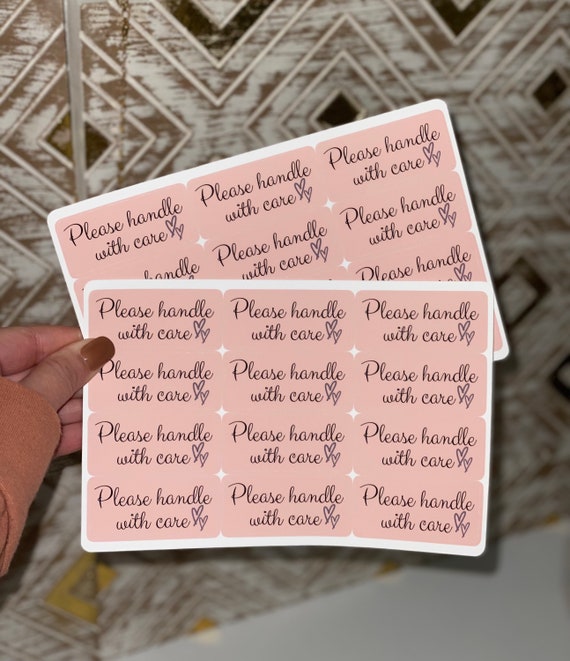 Please Handle With Care Stickers Mailer Stickers Business | Etsy