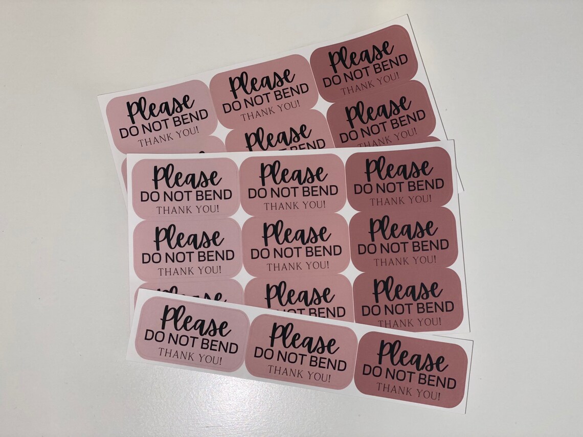 Please Do Not Bend Stickers Fragile Packaging Labels - Etsy