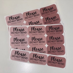 Please Do Not Bend Stickers | Fragile Packaging Labels | Mailer ...