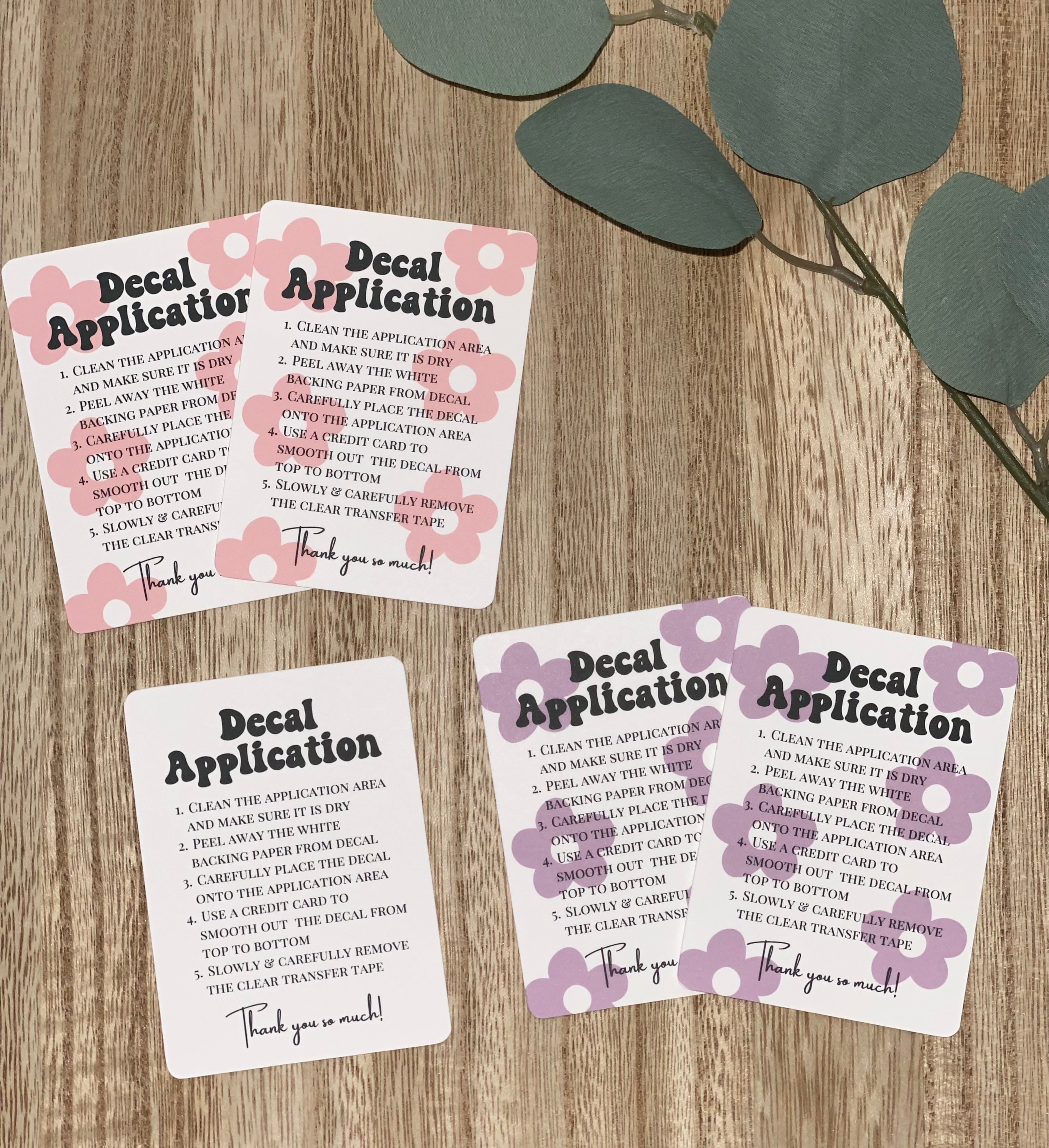 Printed Decal Application Instructions How to Apply a Decal - Etsy
