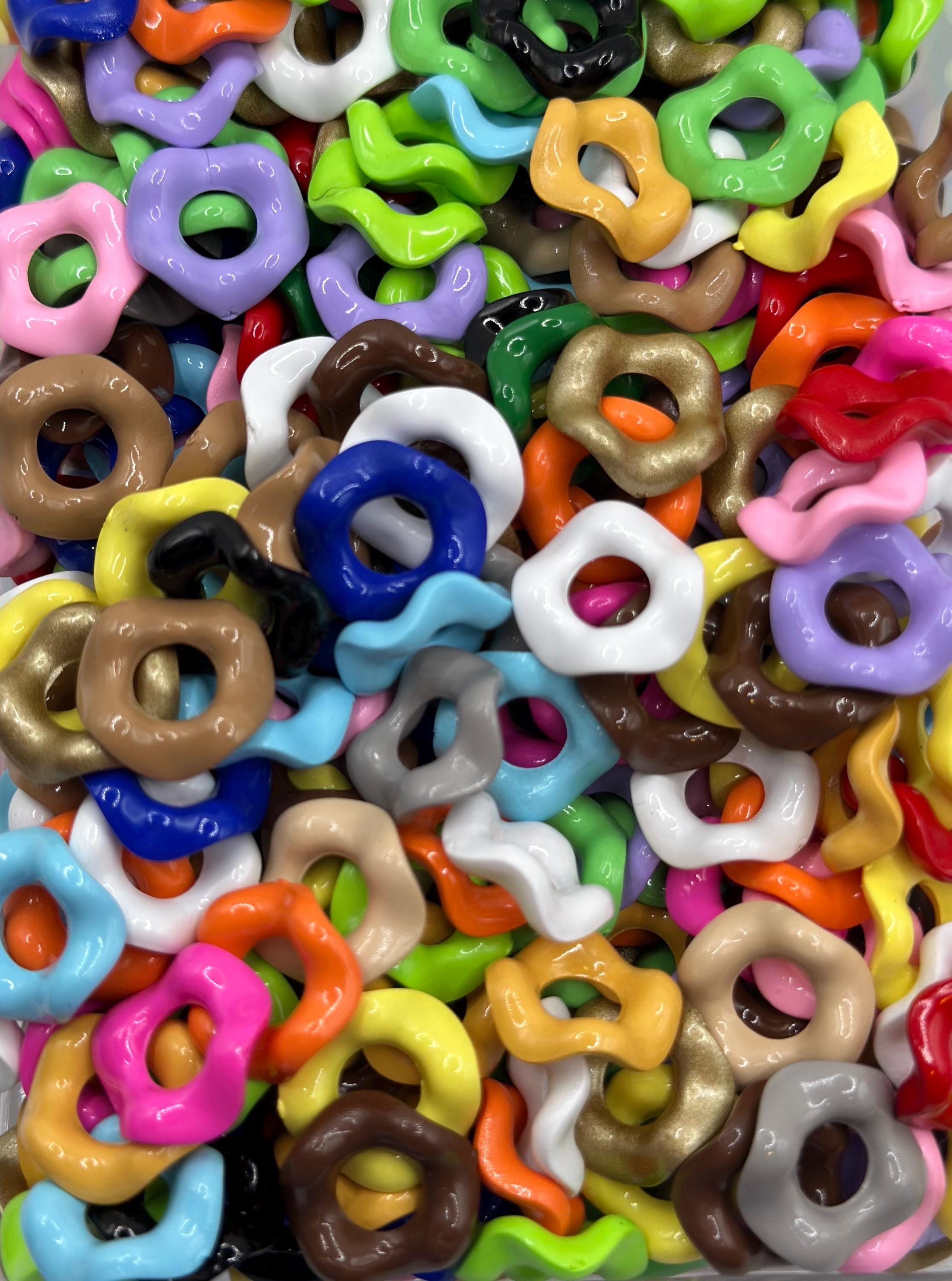 16mm Mix Spacer Beads, Wavy Spacer, for Beaded Charm, Donut Spacers ...