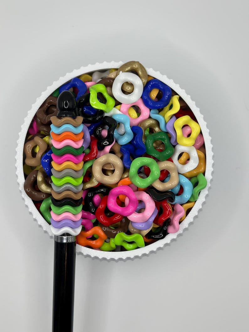 16mm Mix Spacer Beads, Wavy Spacer, for Beaded Charm, Donut Spacers ...