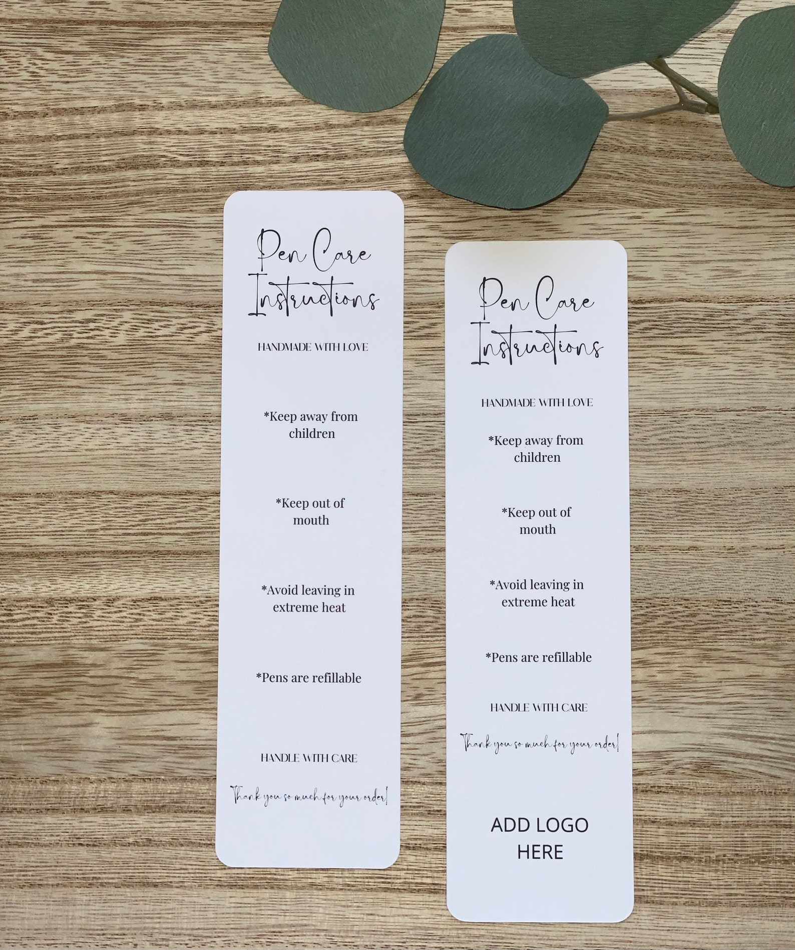 Printed Beaded Pen Care Card, Epoxy Pen Card, Glitter Pen Care Card ...