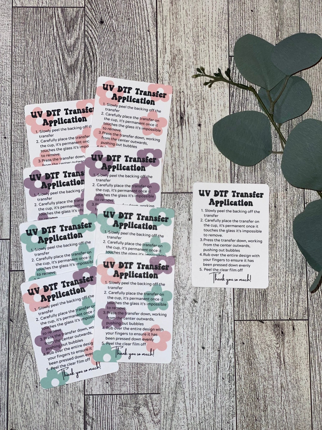 Printed UV Dtf Cup Wrap Application Instructions, UV Wrap Transfer ...