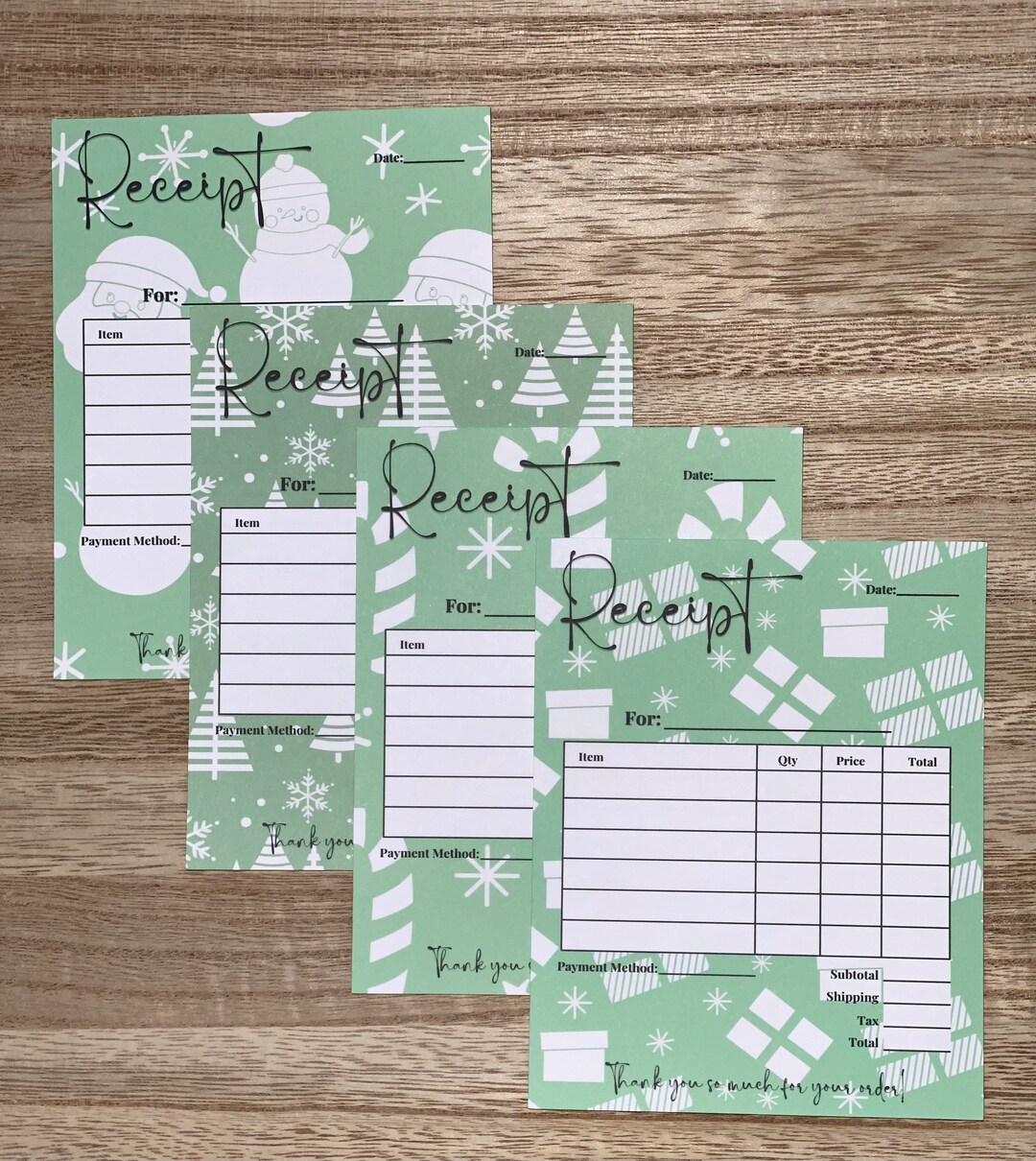 Small Business Receipts | Receipts for Small Businesses | Order Form ...