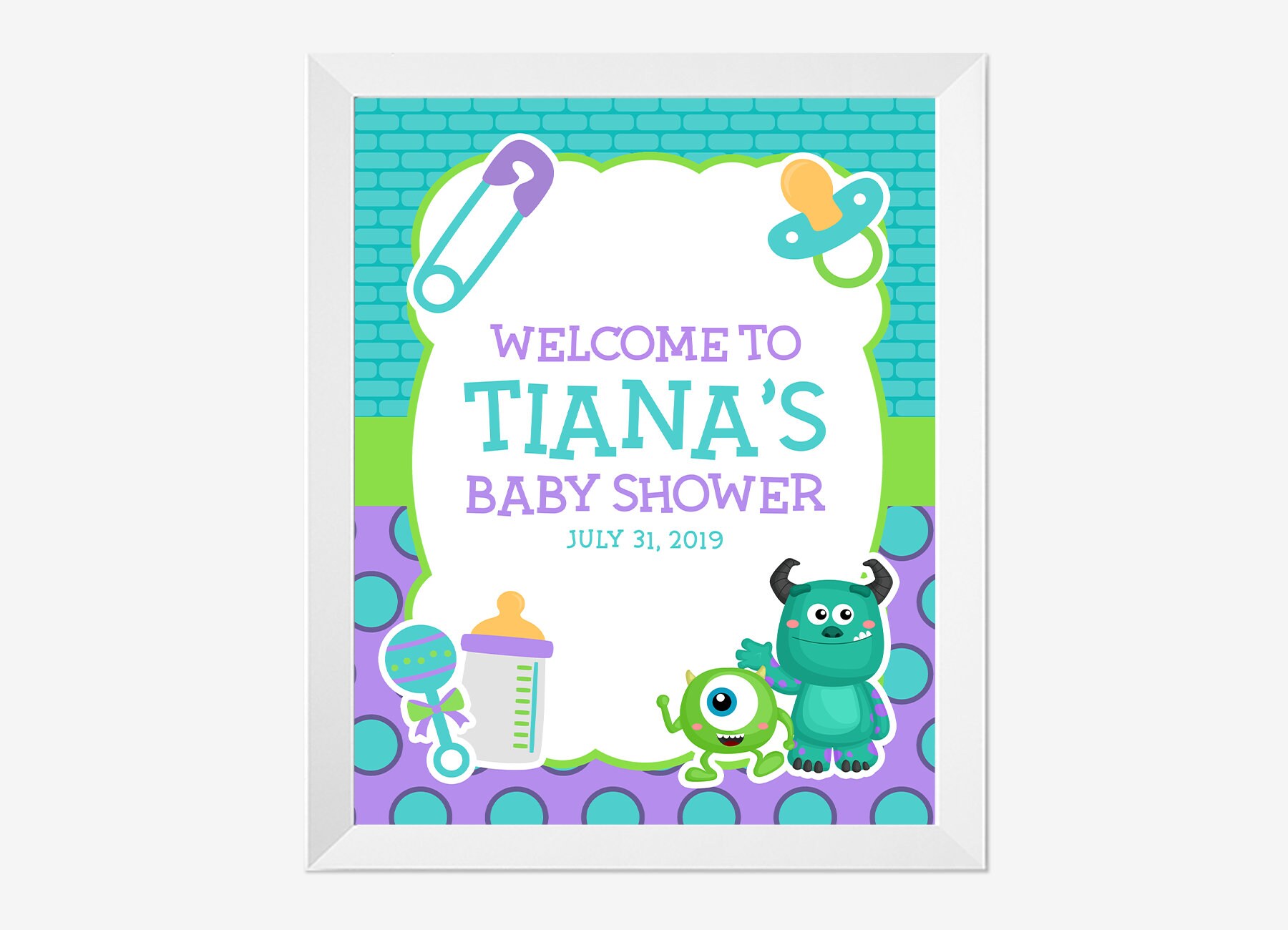 Monsters Inc Baby Shower Decorations Monsters Inc Baby Shower | Etsy