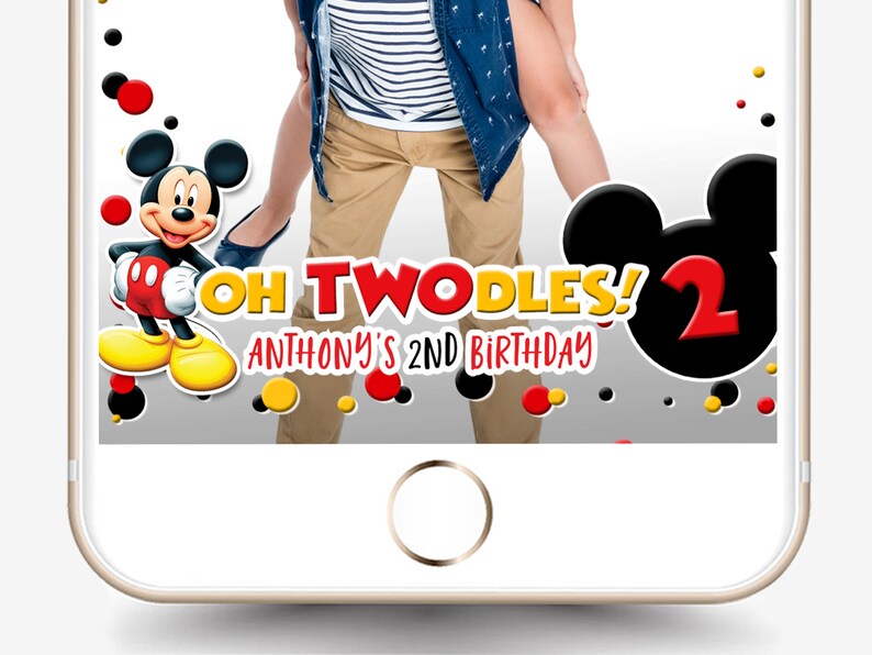 Mickey Mouse Snapchat Filter Mickey Mouse Geofilter 2nd | Etsy