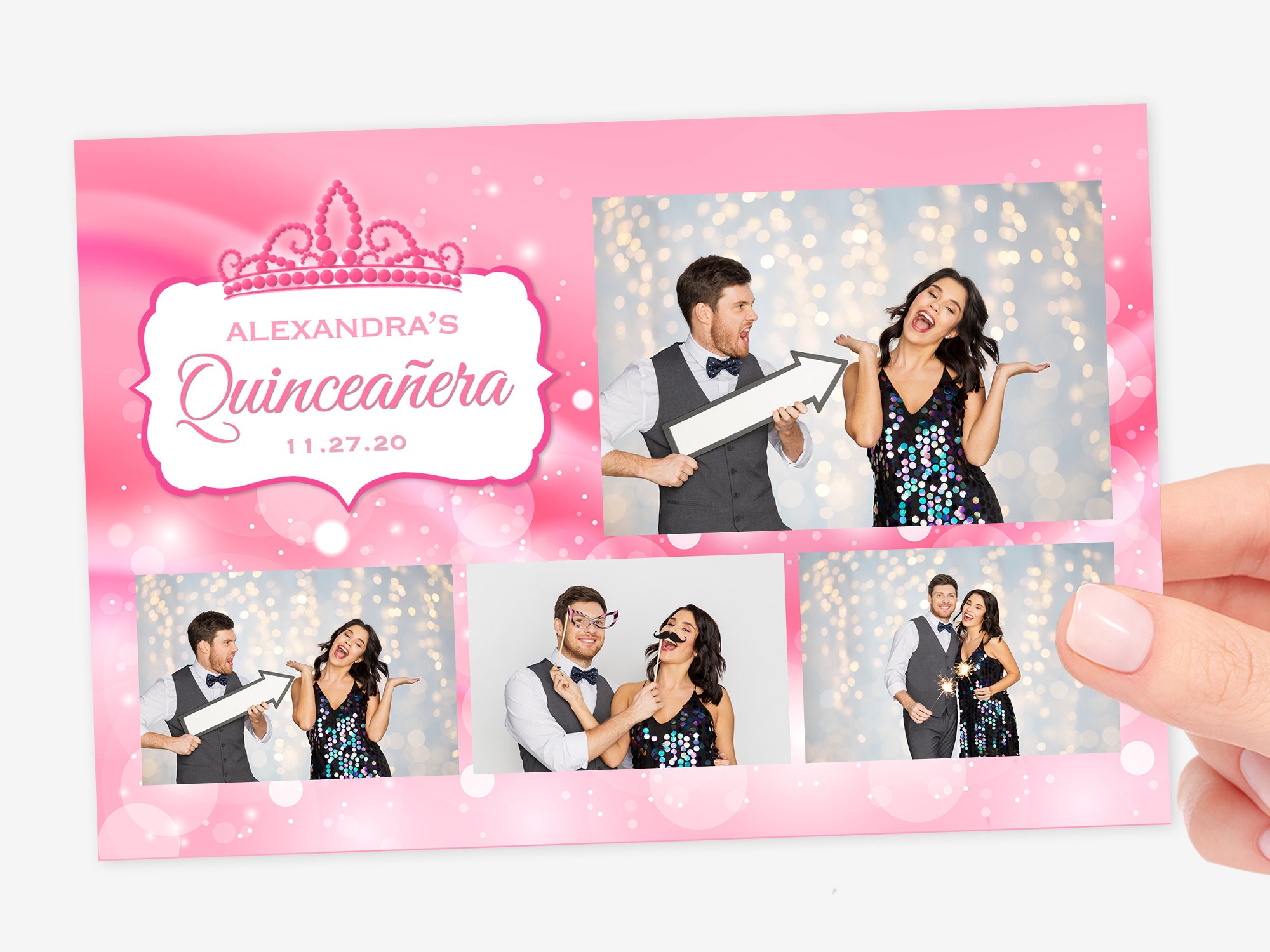 Quincea era Photo Booth Template Mis XV Photo Booth Template Etsy