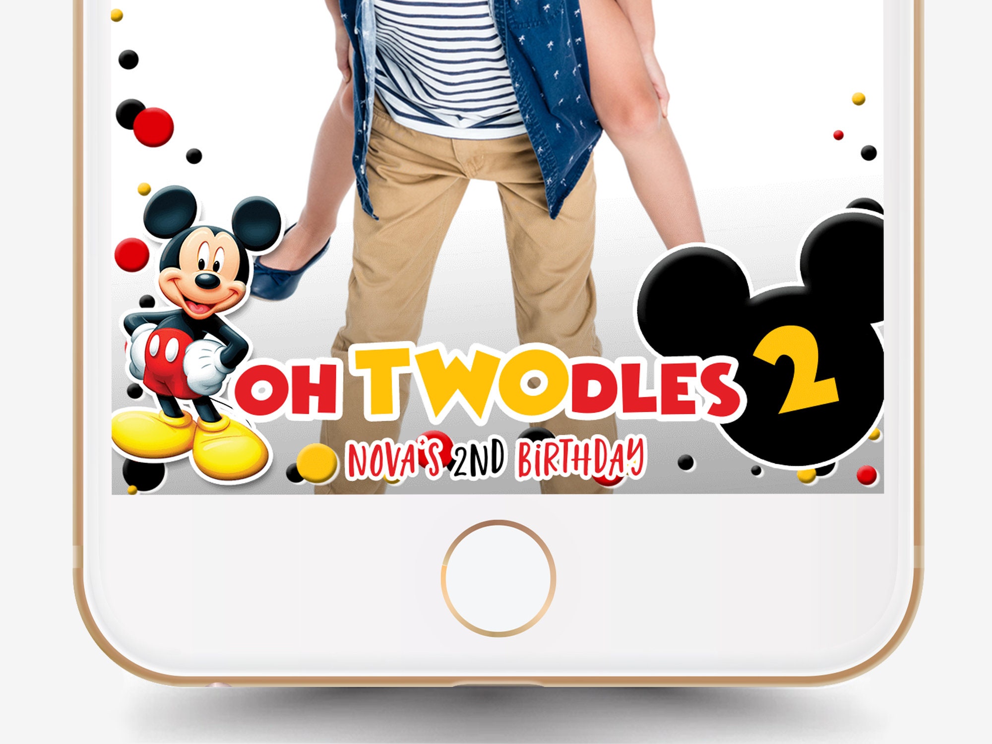 Mickey Mouse Snapchat Filter Mickey Mouse Geofilter 2nd | Etsy