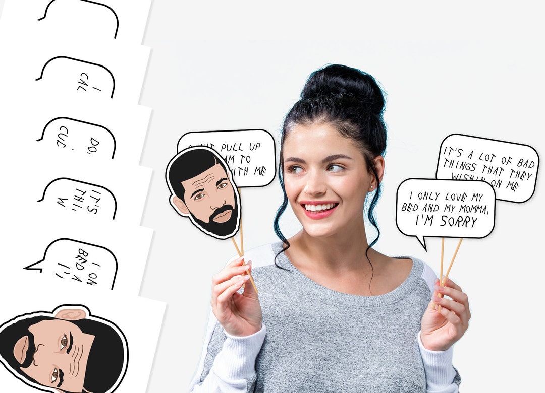 Drake Party Props, Drake Photo Booth Props, Drake Printable Props ...