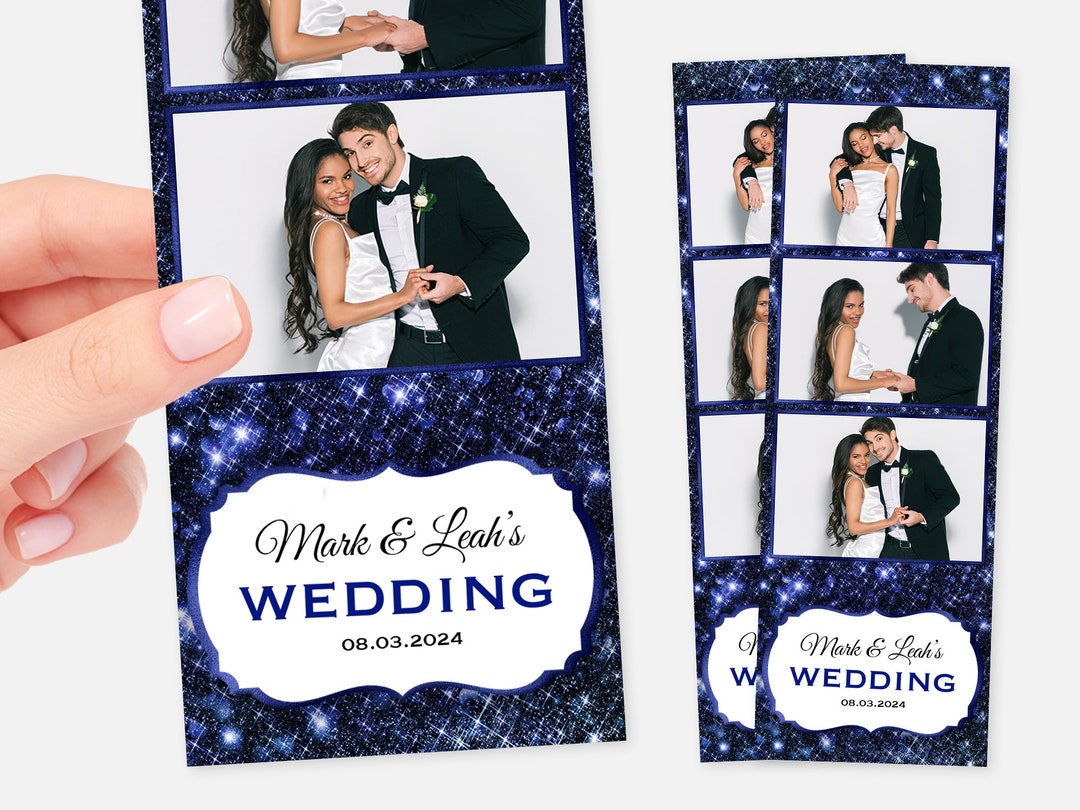 Wedding Photo Booth Template, Navy, Prom, Royal Blue, 2x6 Strip ...