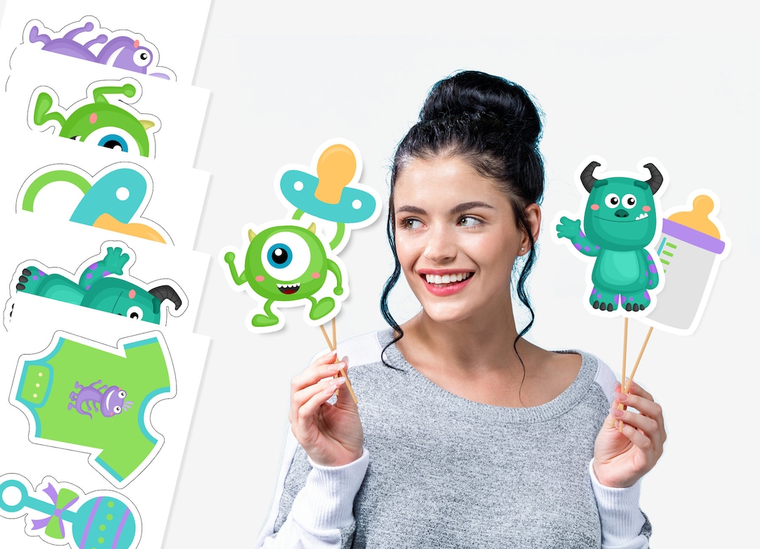 Monsters Inc. Baby Shower Props | Printable Centerpieces (digital ...