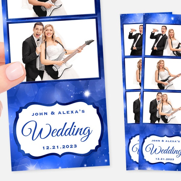 Royal Blue Photo Booth Template - Etsy