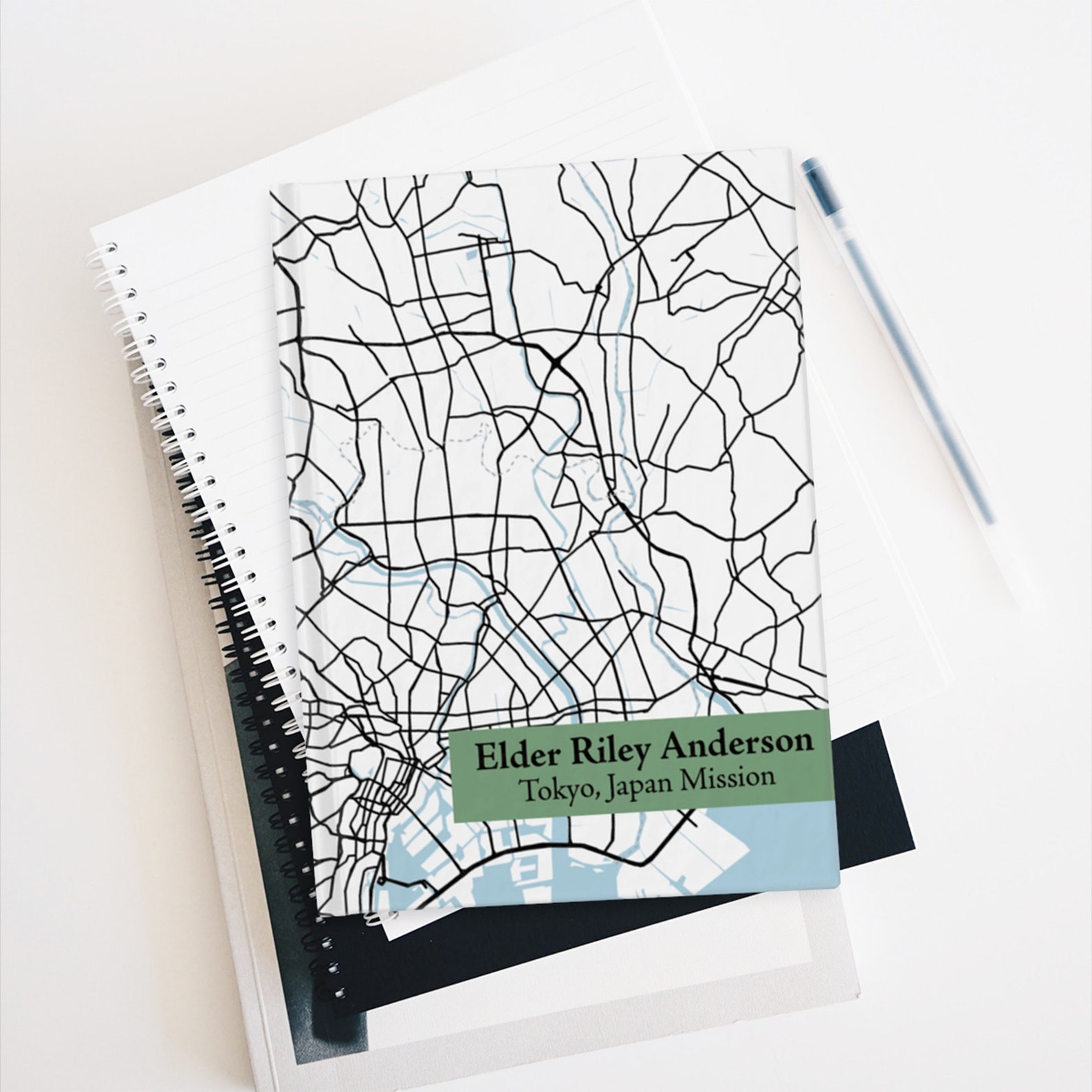 Custom Map Journal, Personalized Name Notebook Journal, Missionary ...