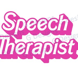 Pink Speech Therapist PNG TWO STYLES - Etsy
