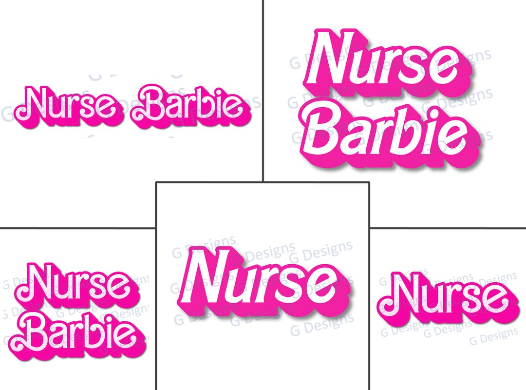 Nurse Pink Font PNG 5 Images - Etsy