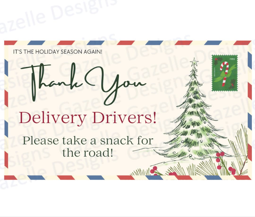Thank You Delivery Drivers PNG Printable - Etsy