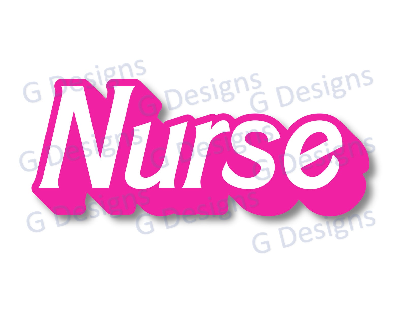 Nurse Pink Font PNG 5 Images - Etsy