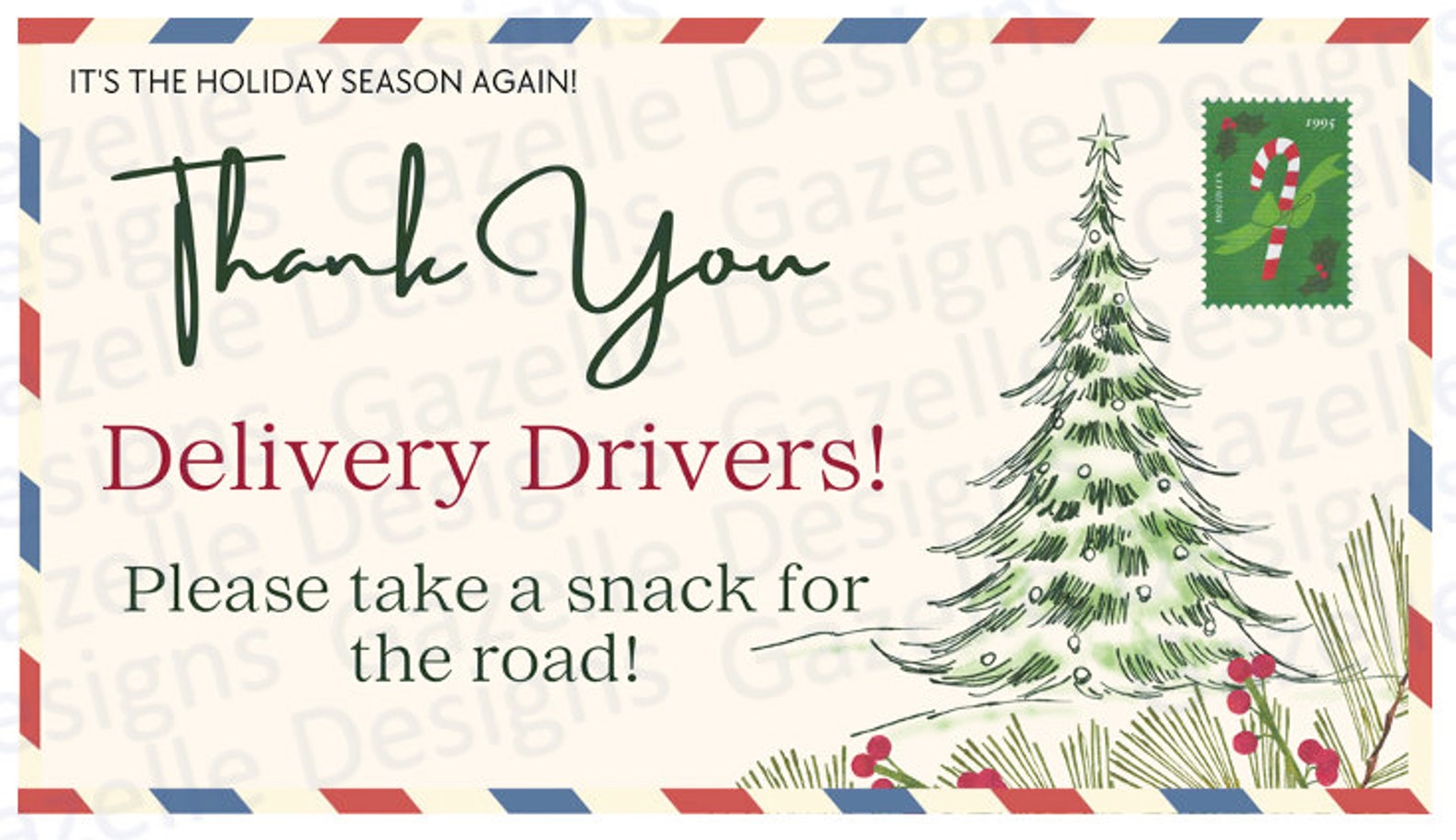 Thank You Delivery Drivers PNG Printable - Etsy