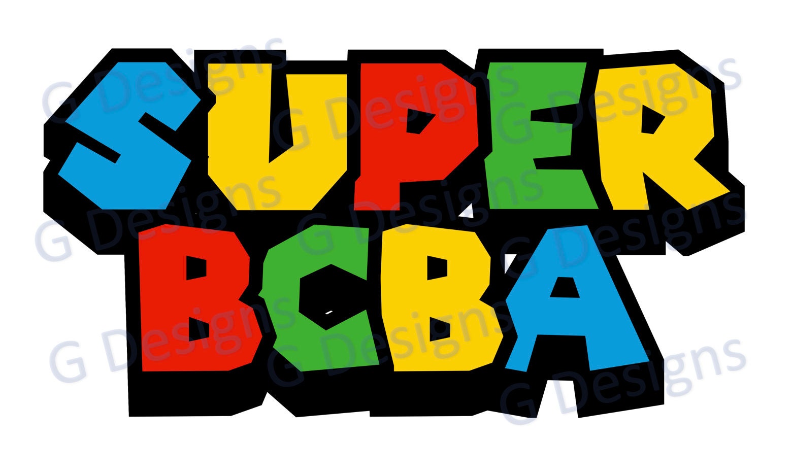 SUPER BCBA PNG- Super Mario Bros Inspired - Etsy