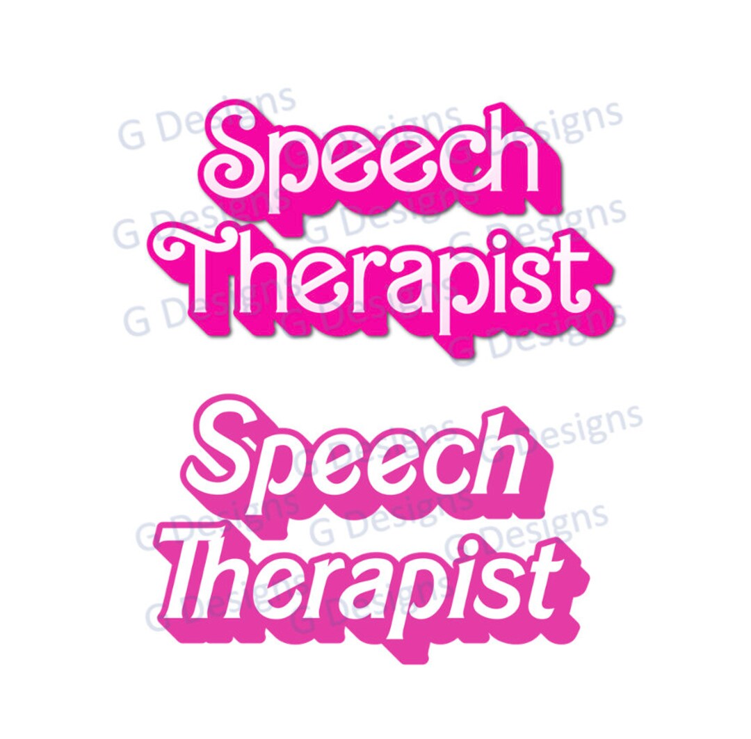 Pink Speech Therapist PNG TWO STYLES - Etsy
