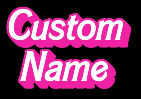 Custom Name Pink Font - Etsy