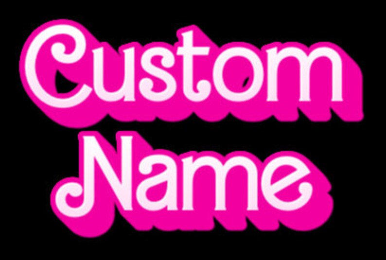Custom Pink Font PNG - Etsy