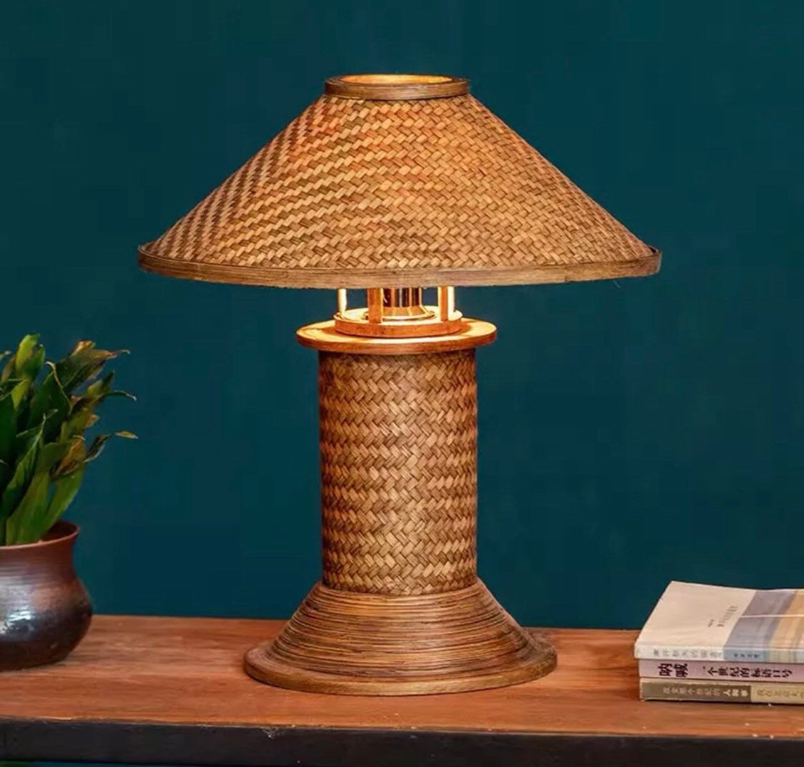 Bamboo Lamp - Etsy