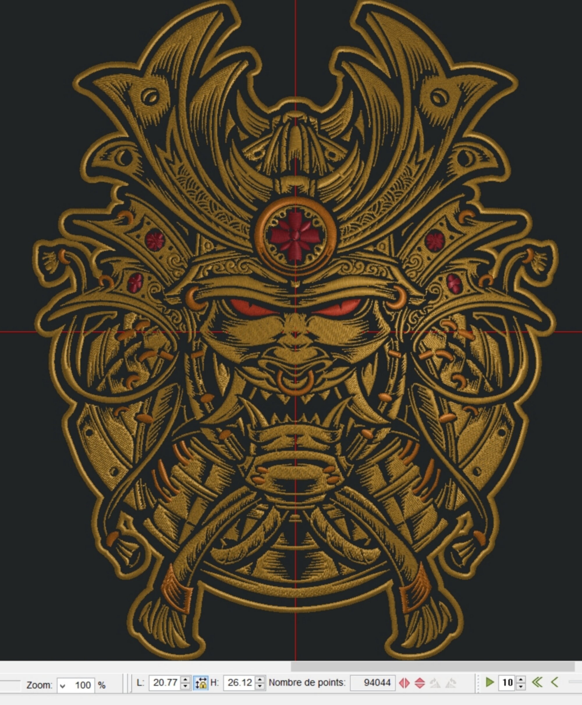 3 Samurai Embroidery N2, Samurai Head, Japan Embroidery Designs ...