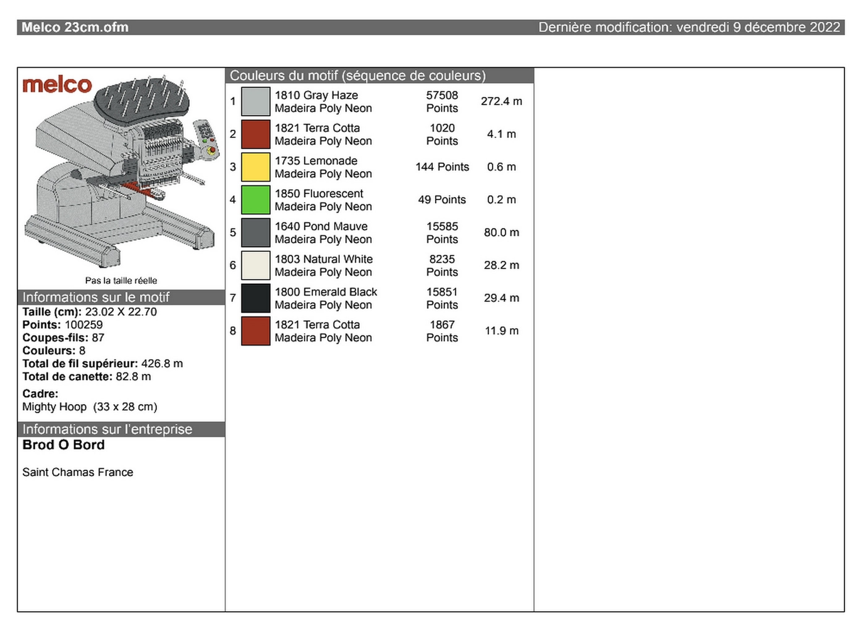 2 Melco EMT16 Embroideries, Machine Embroidery, Melco EMT16 Machine ...