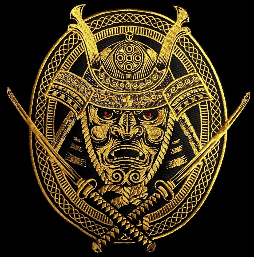 3 Samurai Embroidery Designs, Samurai Head, Japan Embroidery Designs ...