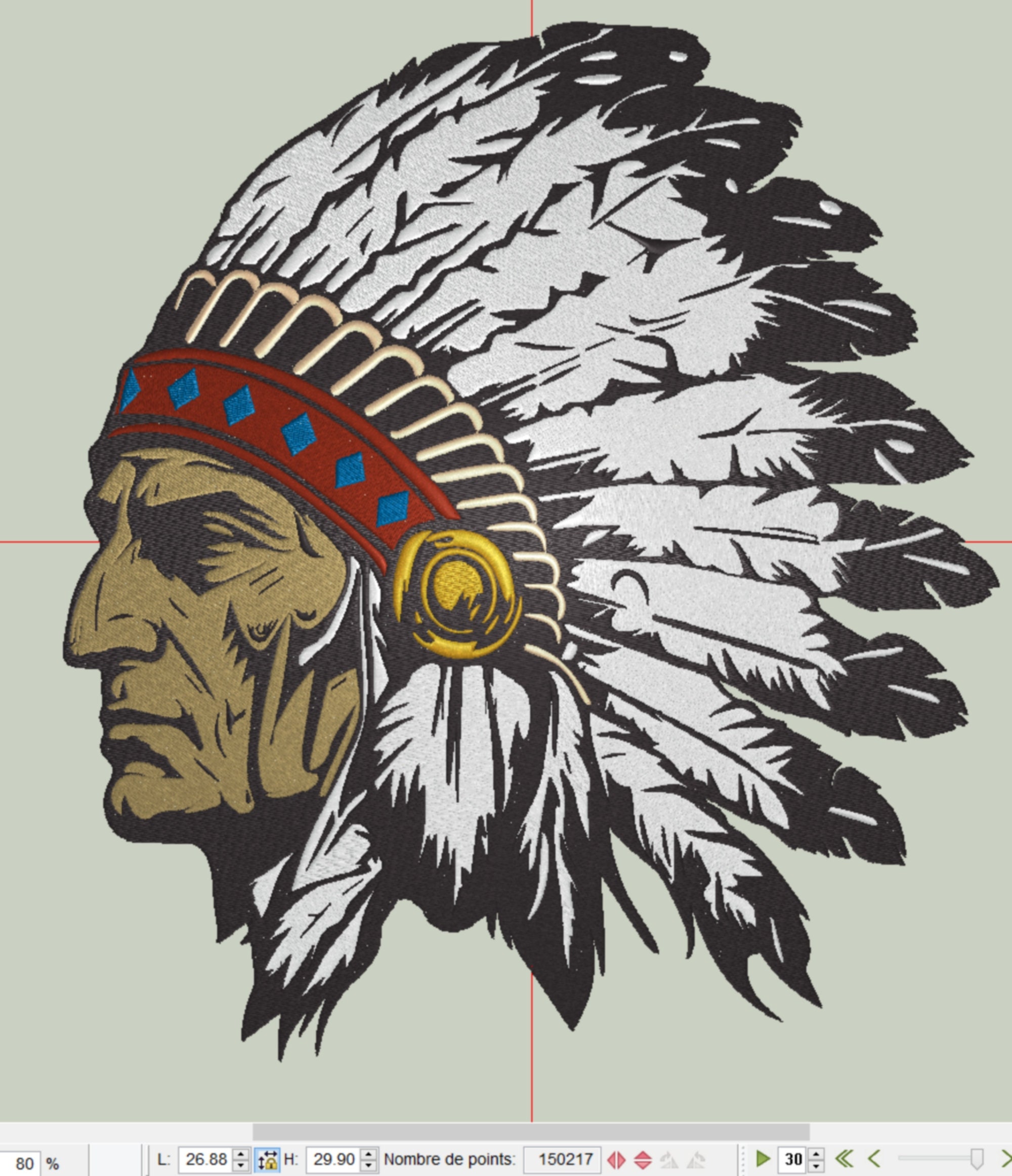 Native American Embroidery, 3 Different Sizes and 4 Variations, Native ...