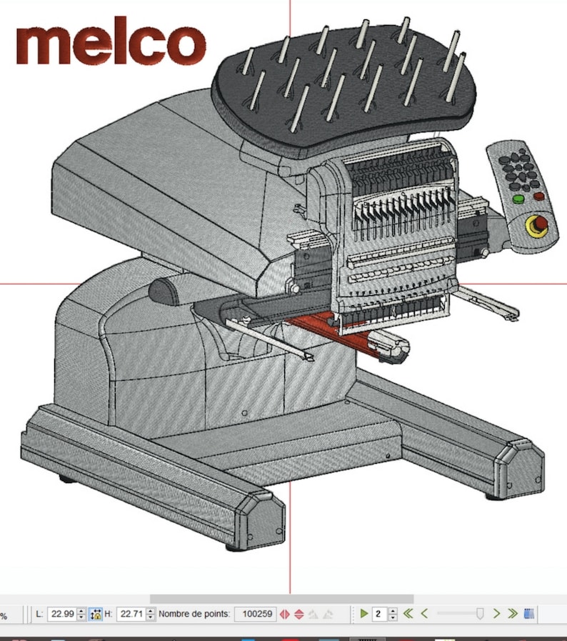 2 Melco EMT16 Embroidery, Embroidery Machine, Melco EMT16 Machine ...