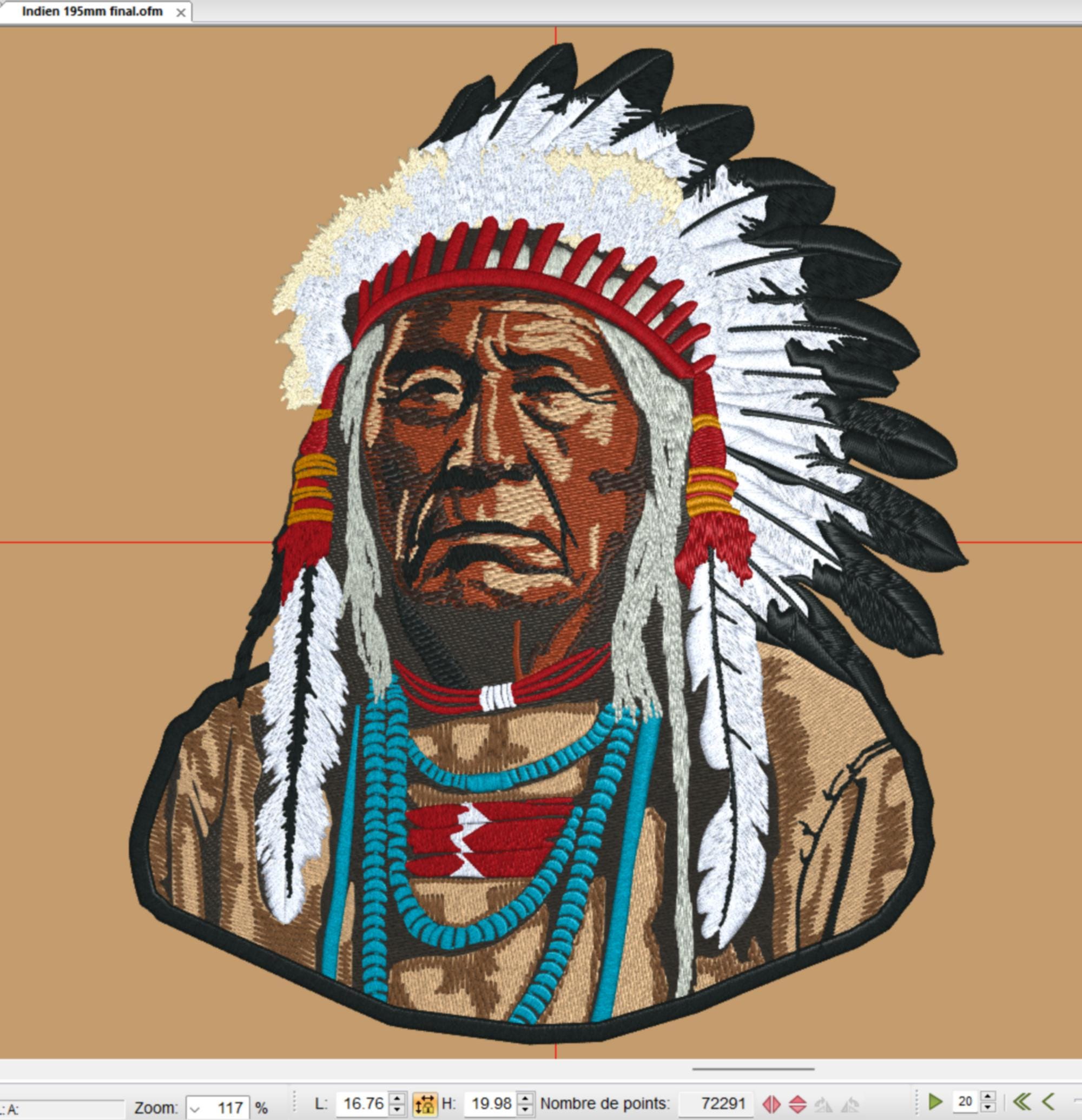 Native American Chief Embroidery Designs, 3 Different Sizes, Native ...