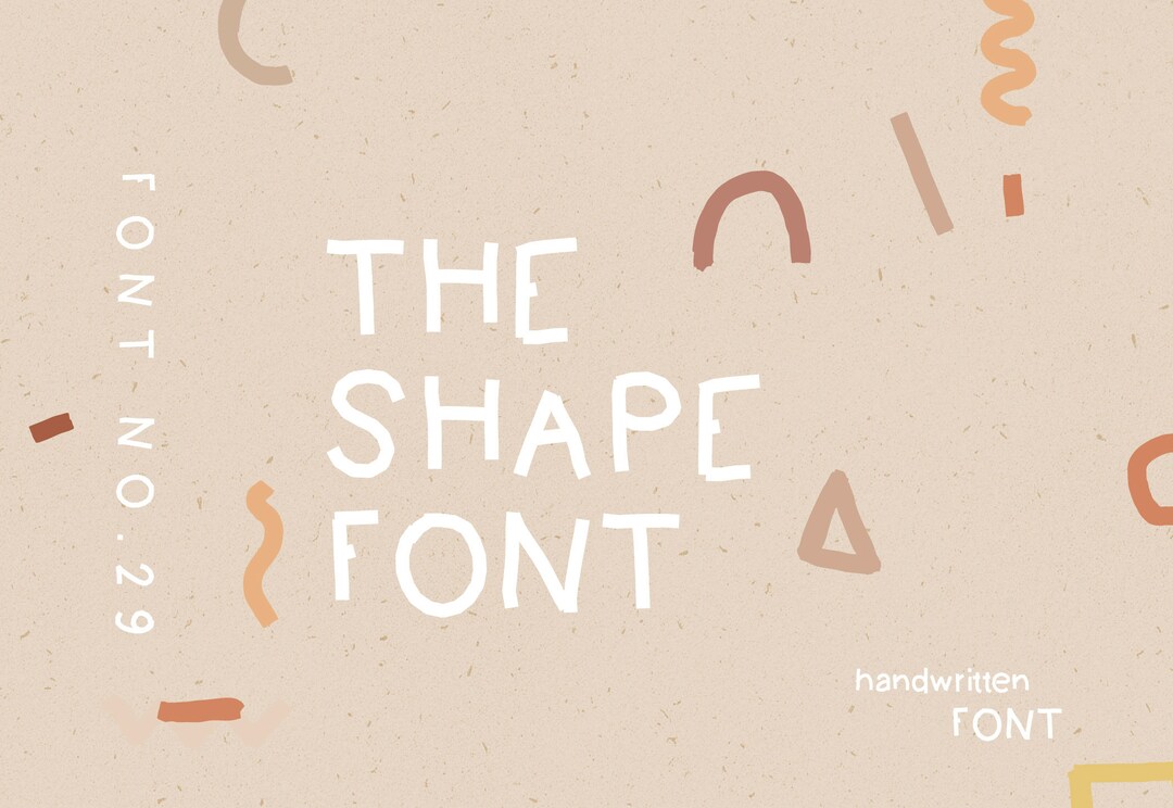 FONT SHAPE SERIF / Handwritten Font for Logo, Wedding, Kids Casual Chic ...