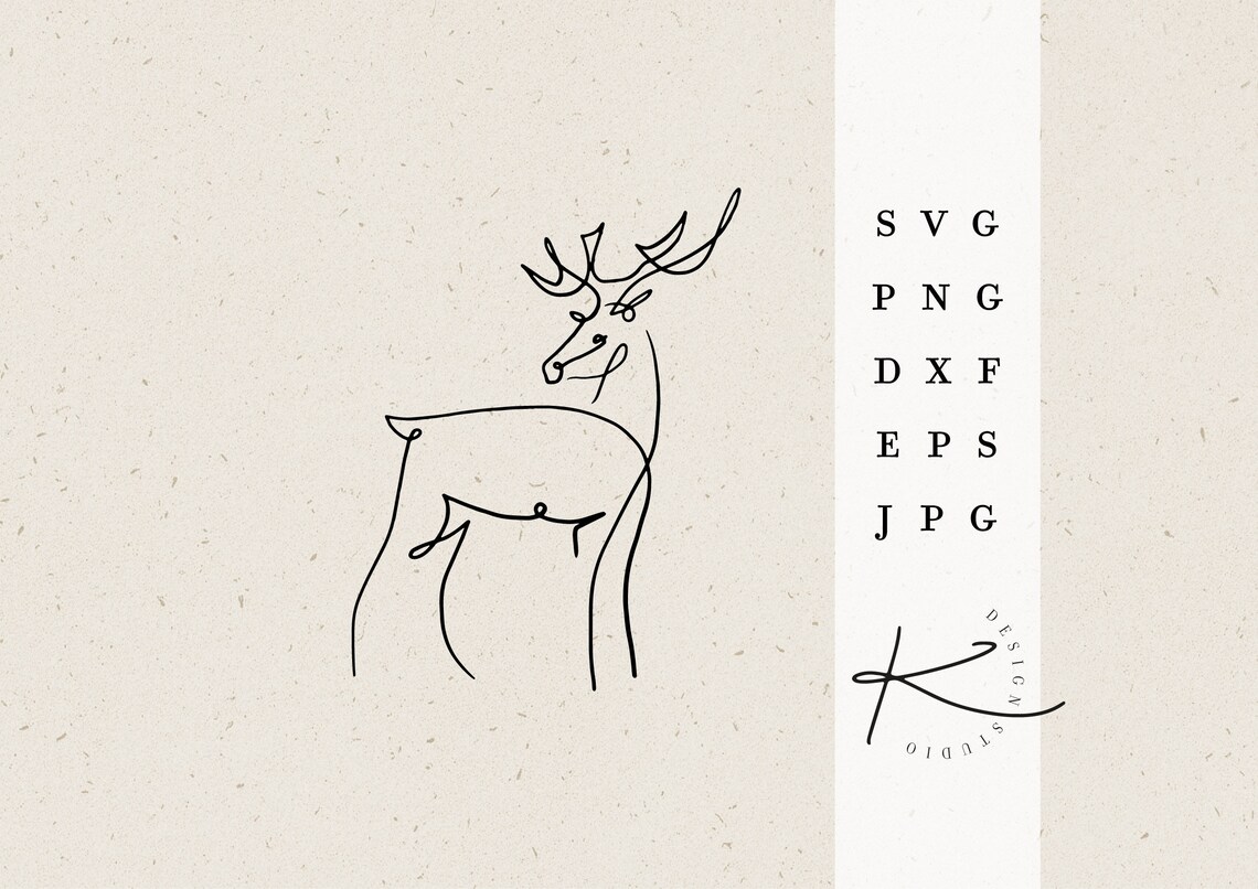 HIRSCH PLOTTERDATEI / svg png dxf jpg eps file bundle for - Etsy.de