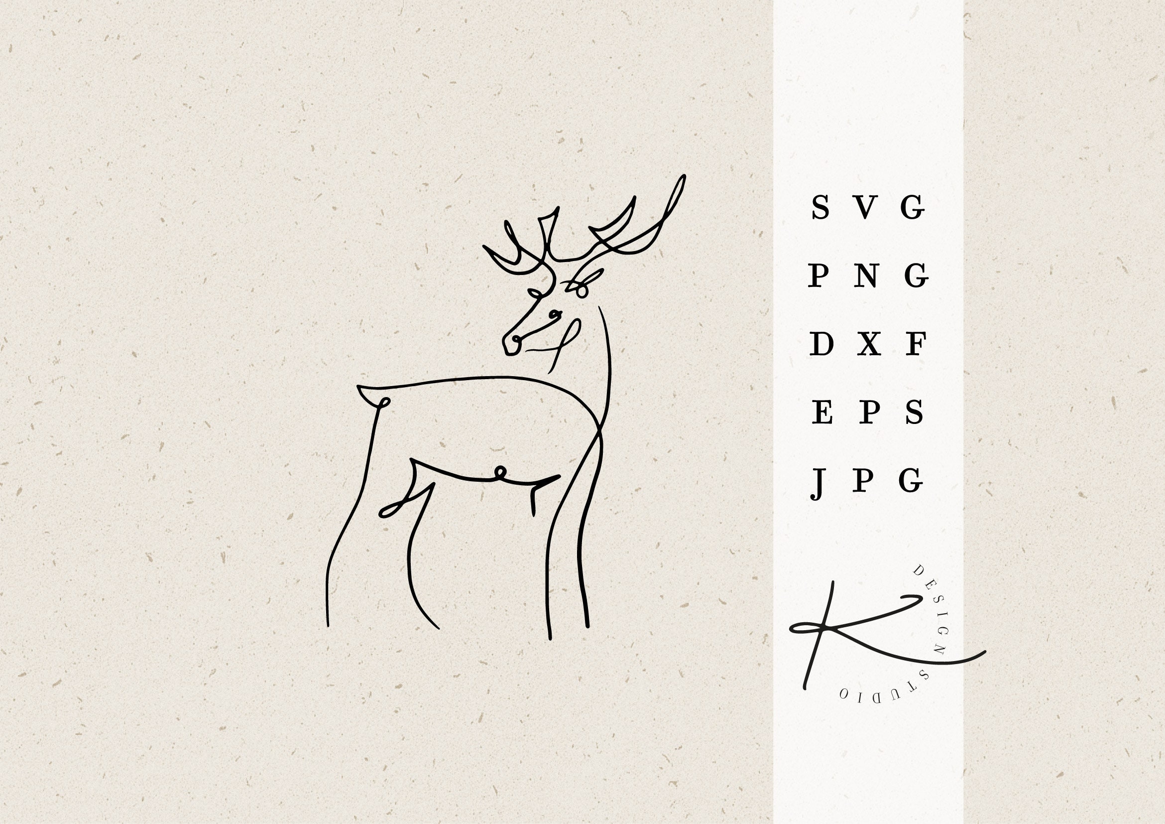 HIRSCH PLOTTERDATEI / svg png dxf jpg eps file bundle for plotter datei ...