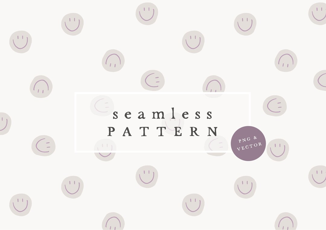 PATTERN SMILEYS / Hand Drawn Seamless Kids Pattern for Graphic Design ...