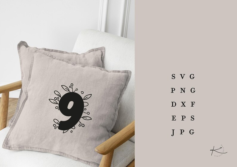 9 NINE NUMBER PLOTTER FILE / Svg Png Dxf Jpg Eps Set Plotter File ...