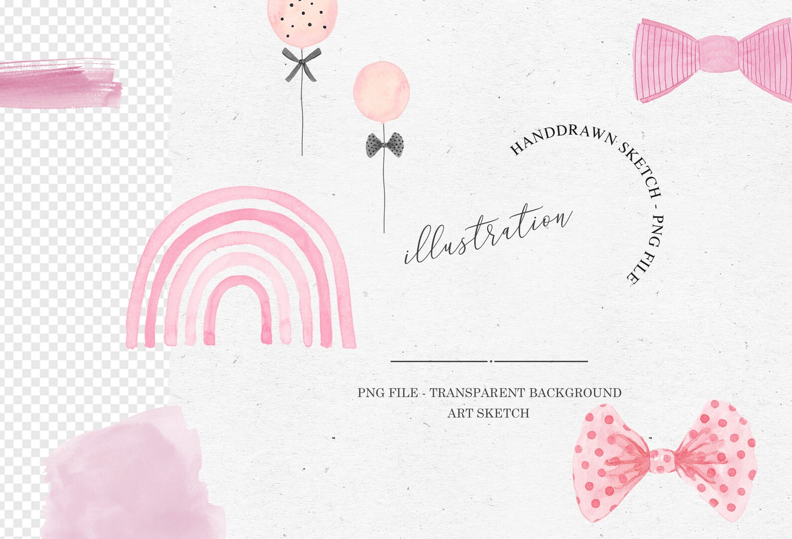 BUNDLE BABY CLIPART / Hand Drawn Watercolor Rainbow Cloud Png | Etsy