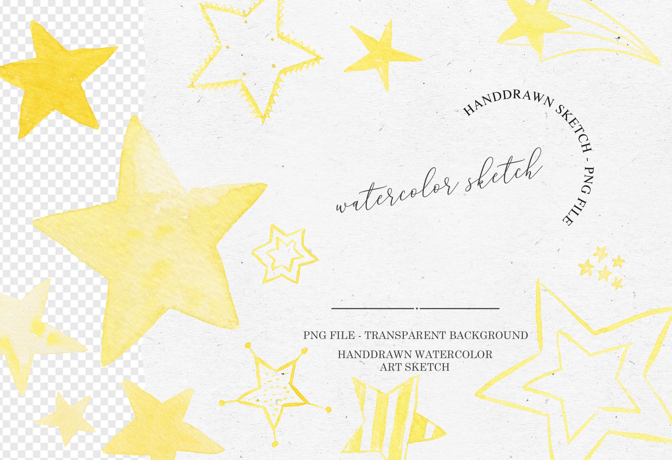 WATERCOLOR STARS / Clipart Graphic Design watercolor stars | Etsy