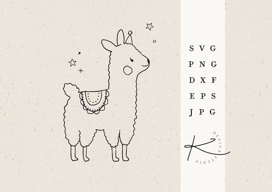LAMA PLOTTERDATEI / svg png dxf jpg eps file bundle for - Etsy.de