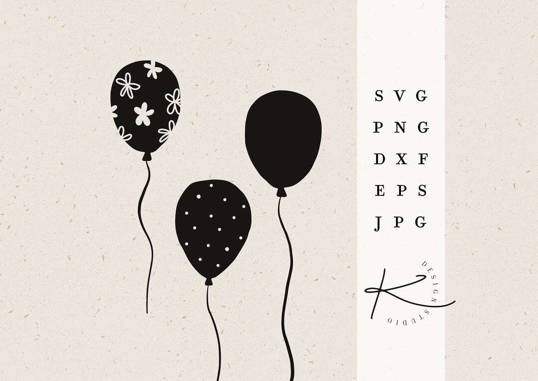 BALLOON CUT FILE / Svg Png Dxf Jpg Eps File Bundle for Plotter File - Etsy