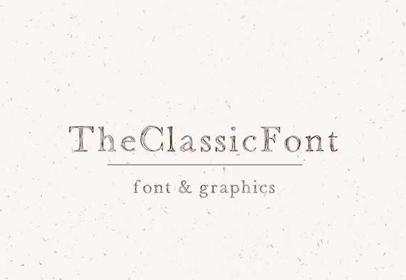 FONT CLASSIC SERIF / Handwritten Font for Logo Wedding Kids - Etsy