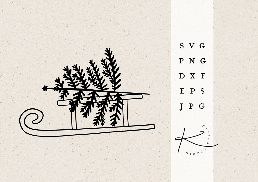 SLEDGE CHRISTMAS TREE PLOTTER FILE / Trees Winter Advent Merry ...