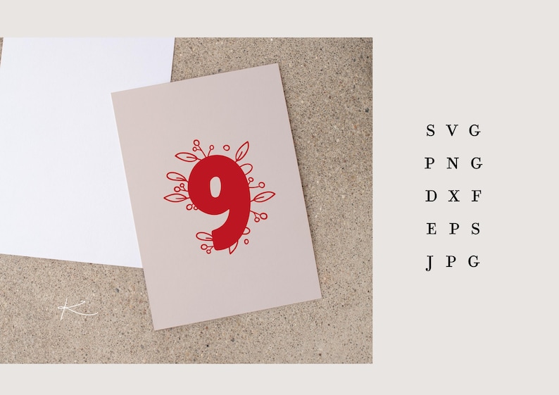 9 NINE NUMBER PLOTTER FILE / Svg Png Dxf Jpg Eps Set Plotter File ...
