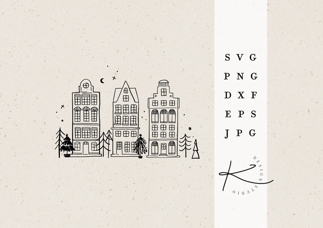 WINTER HOUSE PLOTTER FILE 01 / Svg Png Dxf Jpg Eps File Bundle for ...